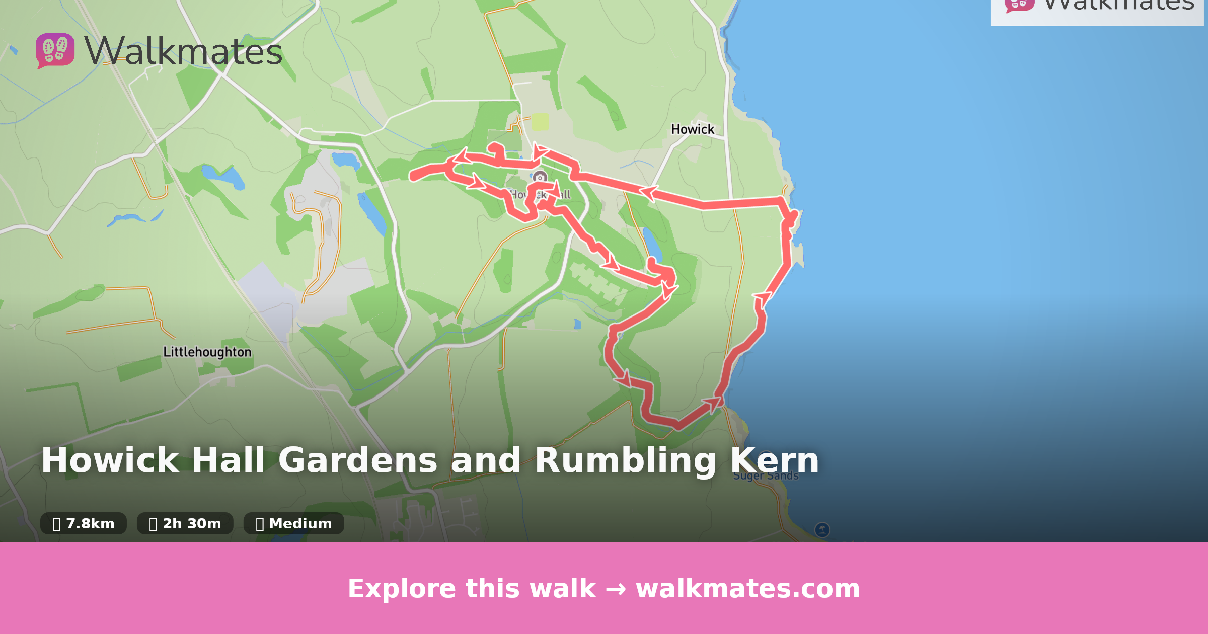 Howick Hall Gardens and Rumbling Kern | Walkmates | Walkmates